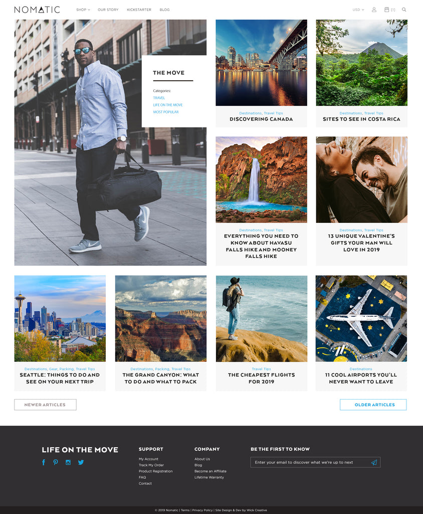 Nomatic - Round 3 - Blog Overview – Wick Creative | Shopify Plus Experts